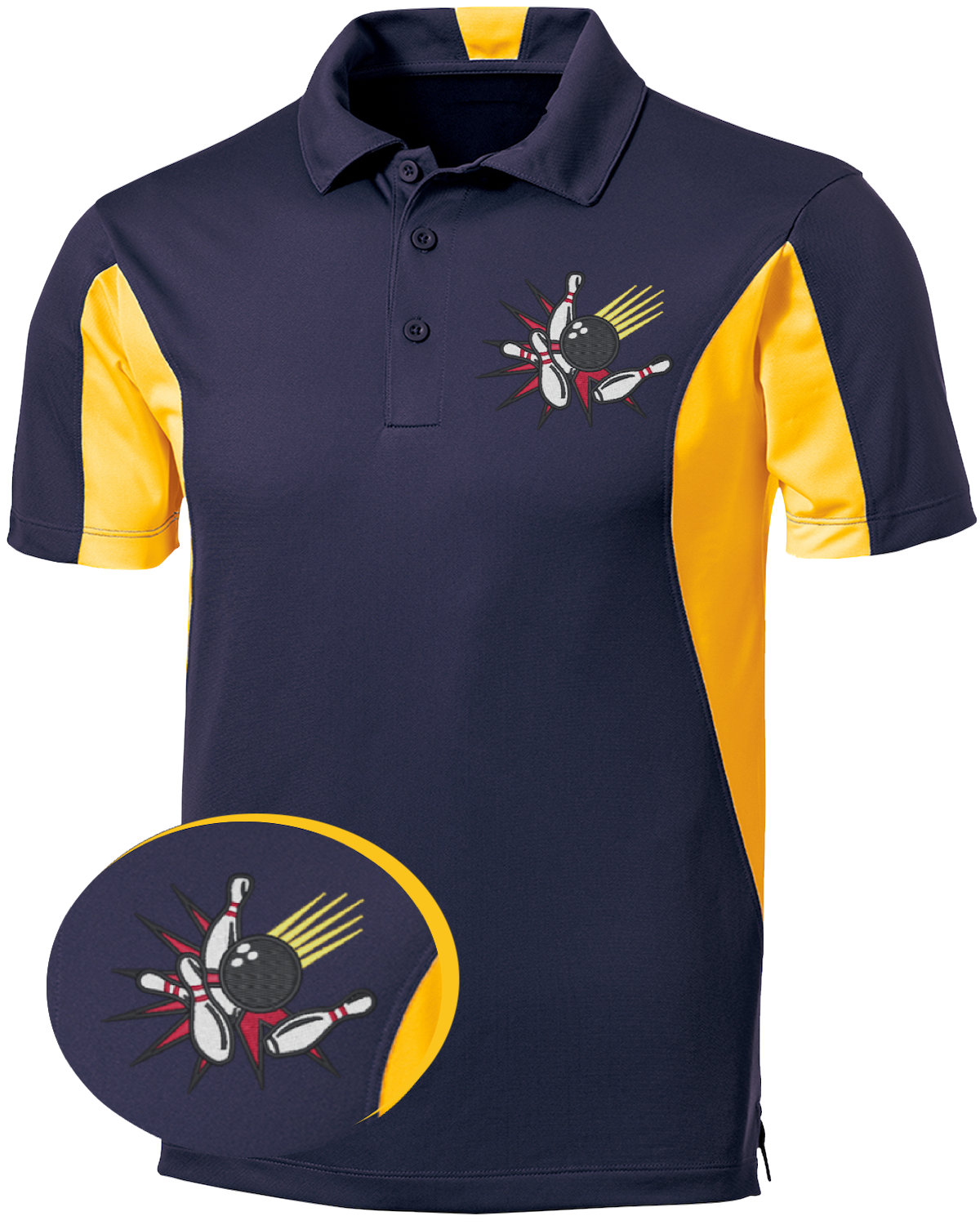 Wicking Polyester Bowling Polo | Custom USA Team Polo